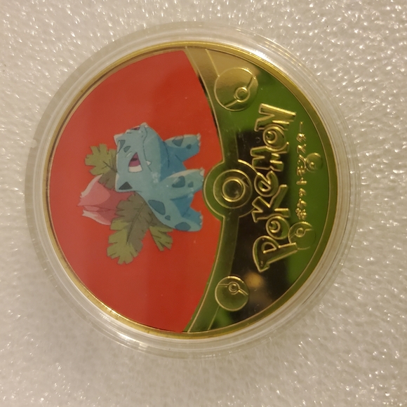 Pokemon | Toys | Bulbasaur Gold Coin Pokemon Coin Gold Plated From The ...